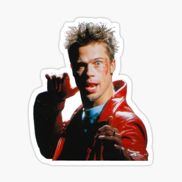 "Fight club karate Tyler Durden / Brad Pitt" Sticker for Sale by ...