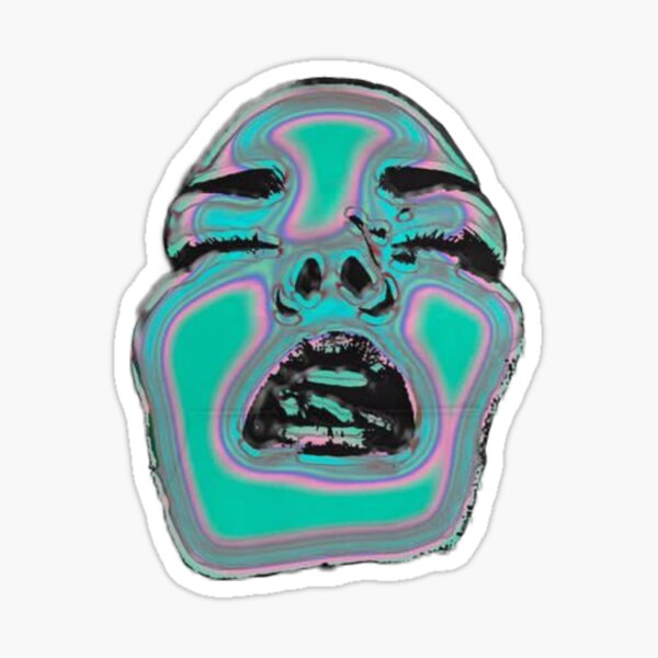 "humain face" Sticker for Sale by vintageshow | Redbubble