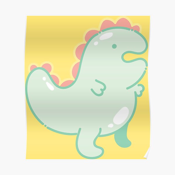 "Derpy Vintage Tropical T-rex Dinosaur" Poster for Sale by Chuberon ...