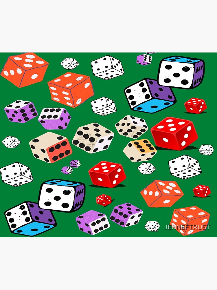 "vector illustration dice patterns mix colors" Poster for Sale by ...