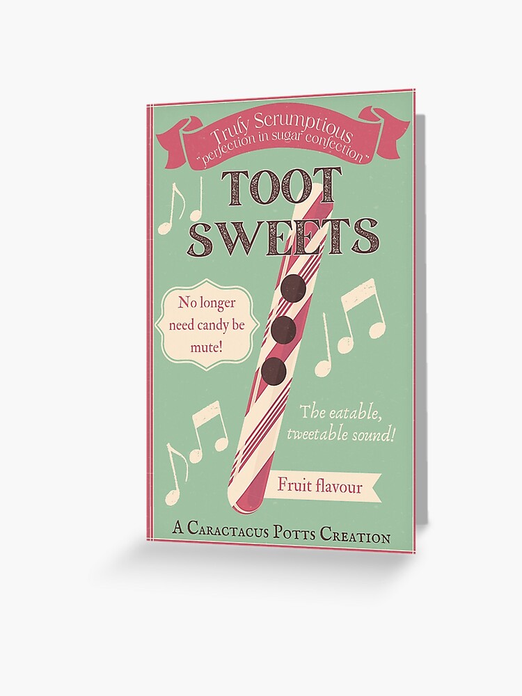 "Toot Sweets Poster - Chitty Chitty Bang Bang Musical" Greeting Card for Sale by sammimcsporran ...