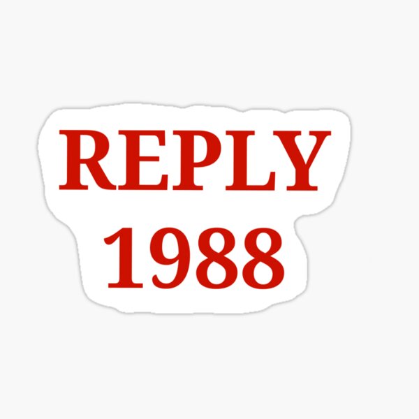 "Reply 1988 | Reply 1988 Sticker | Vintage Sticker" Sticker for Sale by ...