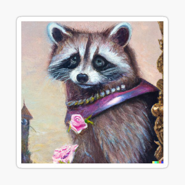 "Lady Nicki the Royal Raccoon" Sticker for Sale by HouseOfDax | Redbubble