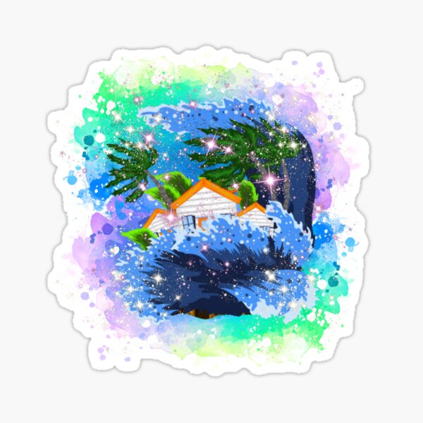 "Tsunami" Sticker for Sale by CreativeMagi | Redbubble