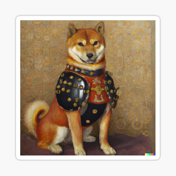 "Miggy the Mighty Shiba Inu" Sticker for Sale by HouseOfDax | Redbubble