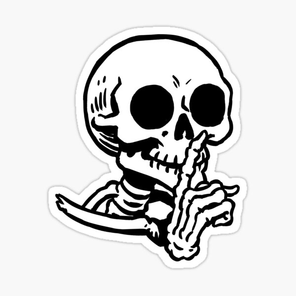 "Shush Skellie" Sticker for Sale by JamesNathaniel | Redbubble