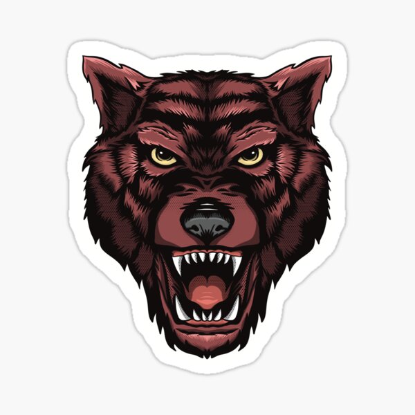 "As strong as a wolf - Red wolf " Sticker for Sale by AnonymousSupply ...