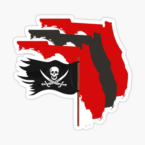 "Florida Border, Buccaneers" Sticker for Sale by LatterDaze | Redbubble