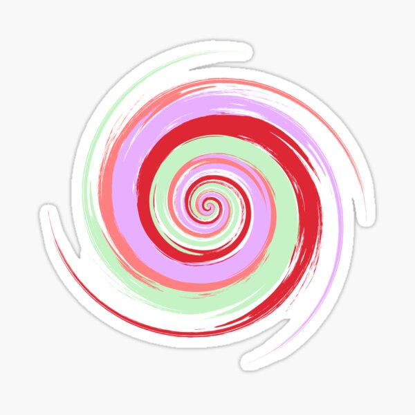 "Colorful swirl in pink and red color" Sticker for Sale by Art ...