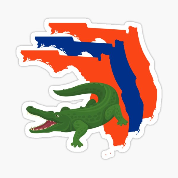 "Florida Border, Gators" Sticker for Sale by LatterDaze | Redbubble