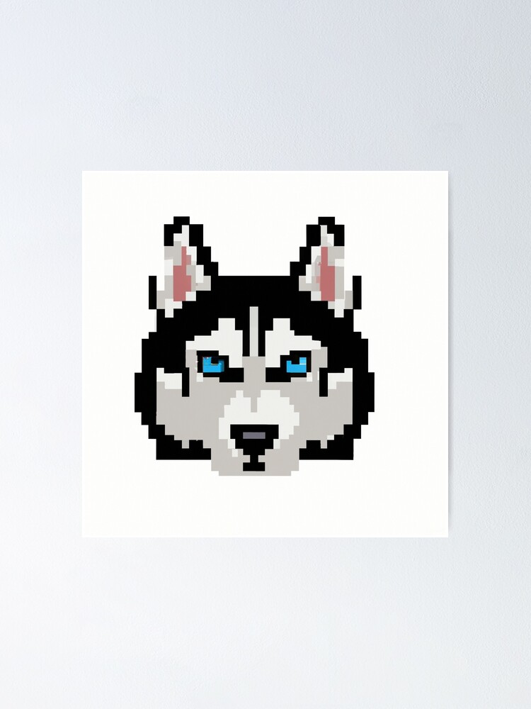 "Husky Pixel Art" Poster for Sale by PapaRabbit | Redbubble