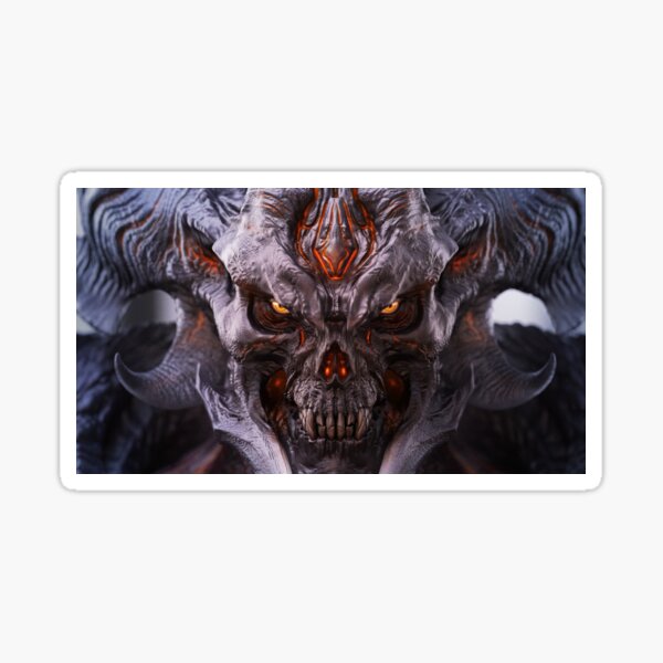 "THE DEMONOLITH" Sticker for Sale by GenreVerse | Redbubble