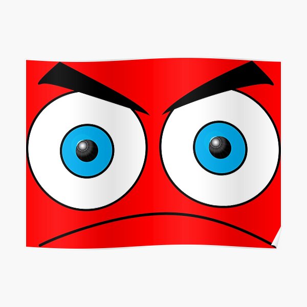 "Angry Face" Poster by wickedcartoons | Redbubble