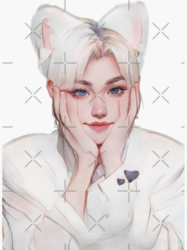 "Stray kids Felix cute fan art" Sticker for Sale by Monahh98 | Redbubble