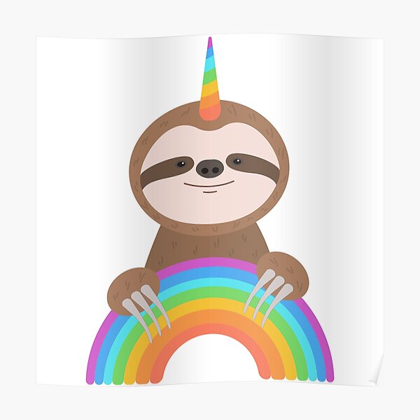 "Pride Bicho Preguiça" Poster for Sale by Meditanacor | Redbubble