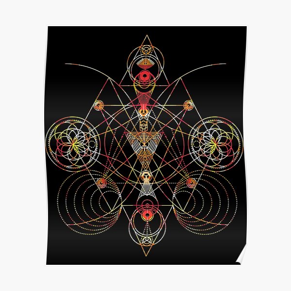 "Geometric Shapes Circle Angles Pattern - Sacred Geometry" Poster for ...