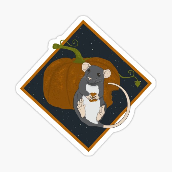"Pumpkin Rat" Sticker for Sale by StudioRenly | Redbubble