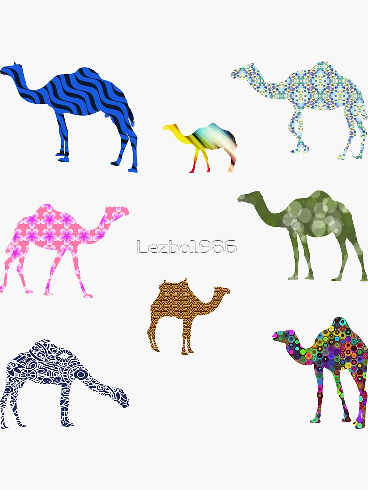 "Patterned Camel Sticker Sheet" Sticker for Sale by Lezbo1986 | Redbubble