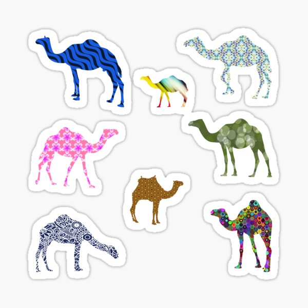 "Patterned Camel Sticker Sheet" Sticker for Sale by Lezbo1986 | Redbubble