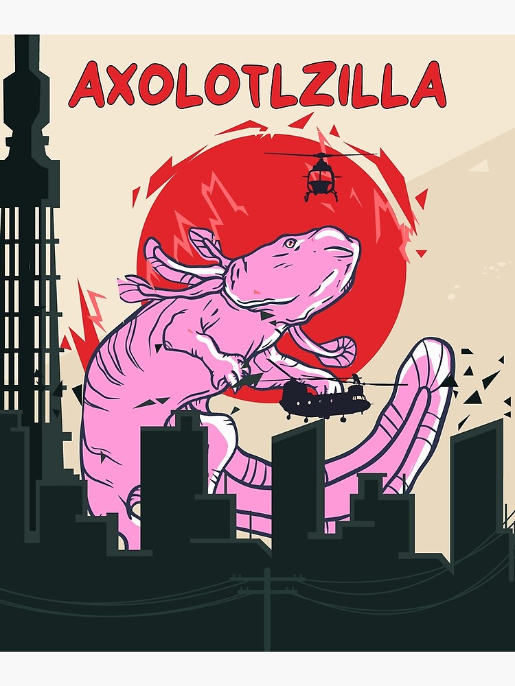 "Axolotlzilla cute Axolotl zilla vintage" Poster for Sale by Nivichka ...
