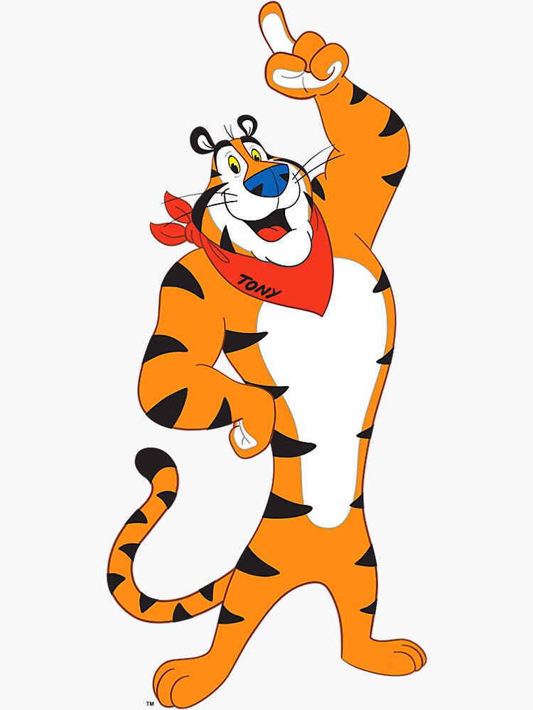 "Frosted Flakes Tony The Tiger" Sticker for Sale by flawedbrand7804 ...