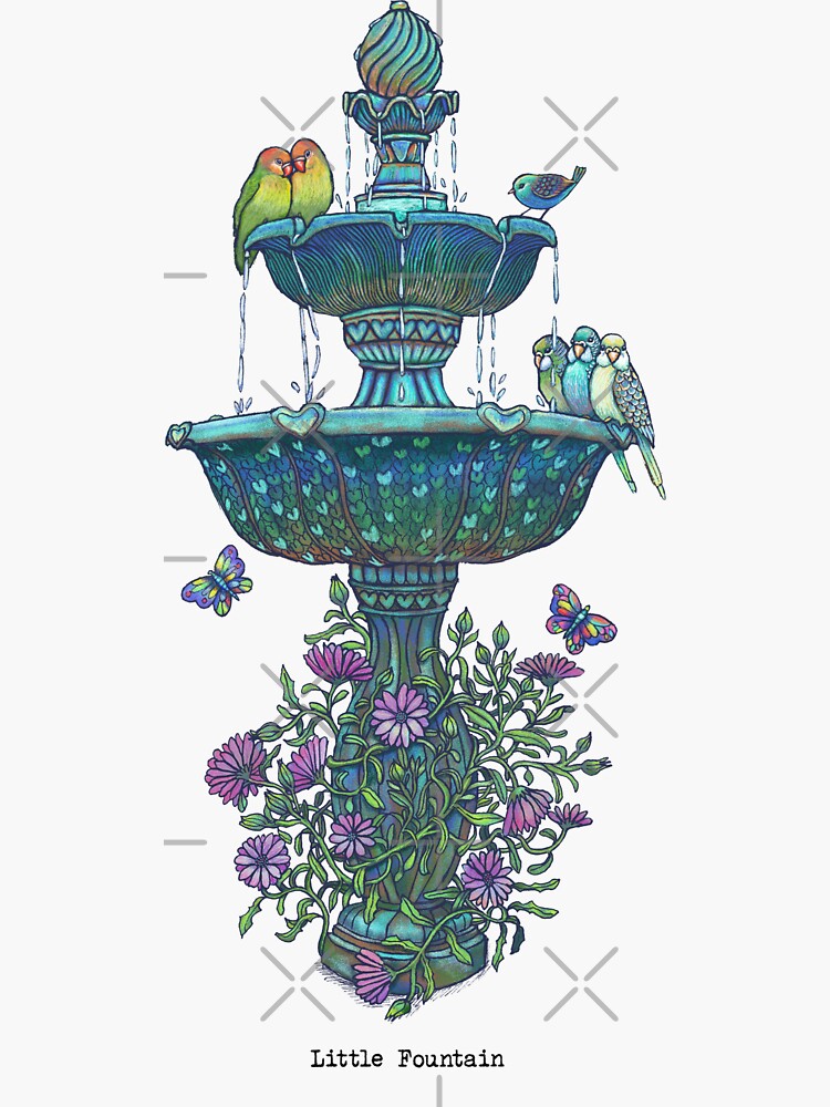"Little Fountain" Sticker for Sale by vian | Redbubble