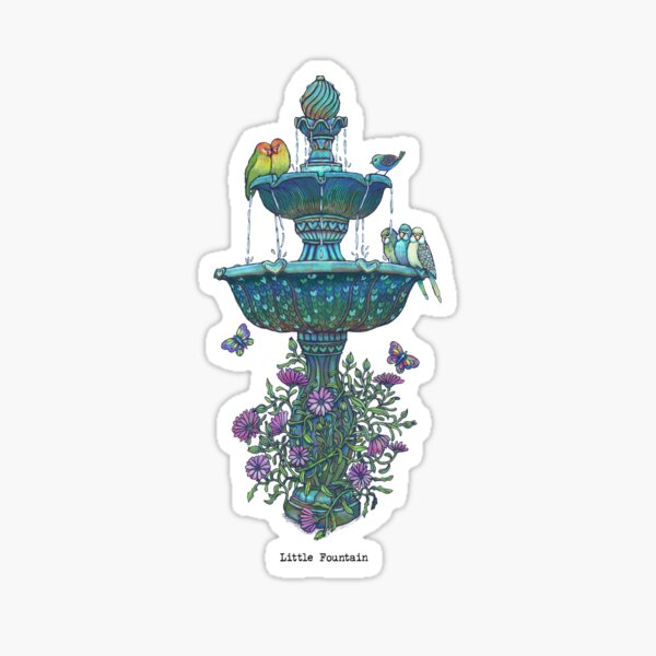 "Little Fountain" Sticker for Sale by vian | Redbubble
