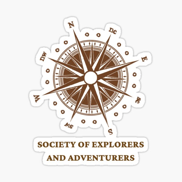 "Society of explorers and adventurers Sticker" Sticker for Sale by ...