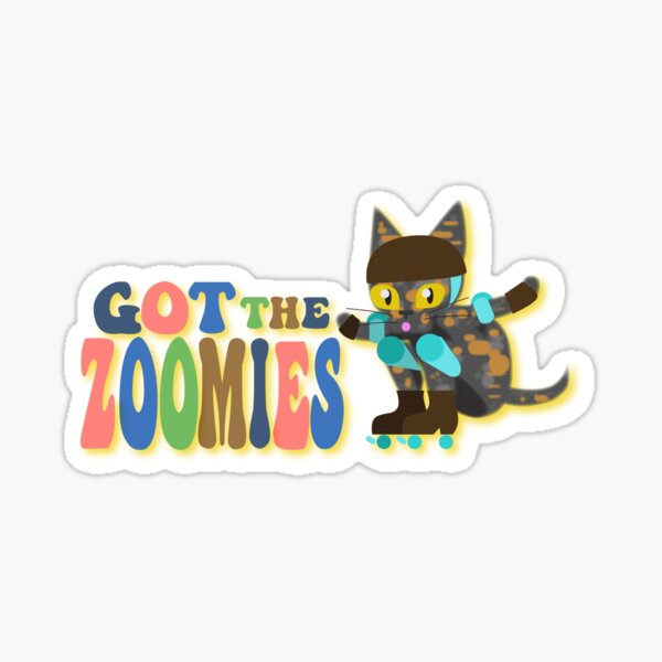 "Cornish Rex Cat got the Zoomies" Sticker for Sale by GraphixbySuzu ...