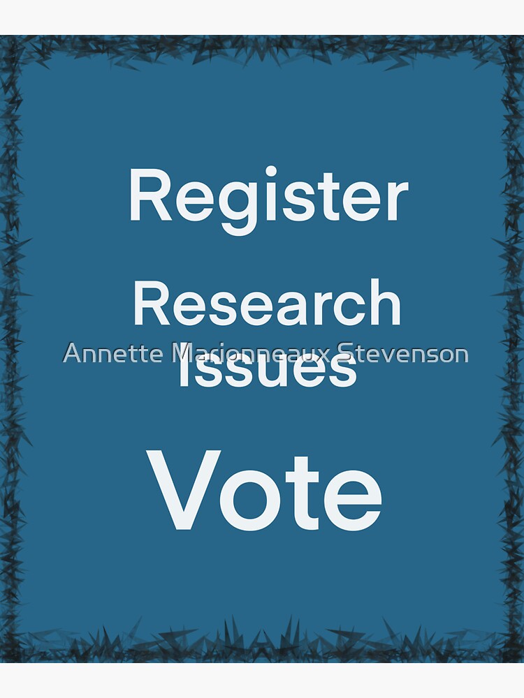 "Register Research Issues Vote" Sticker for Sale by redboots8cats64 ...