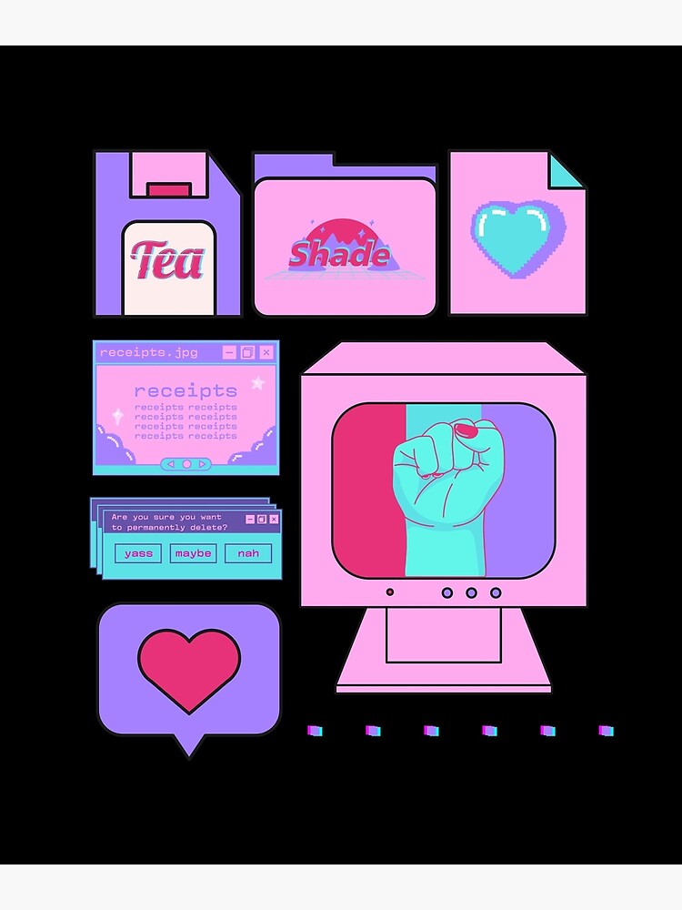 "Tea Shade Vaporwave" Poster for Sale by Golden9Tails | Redbubble