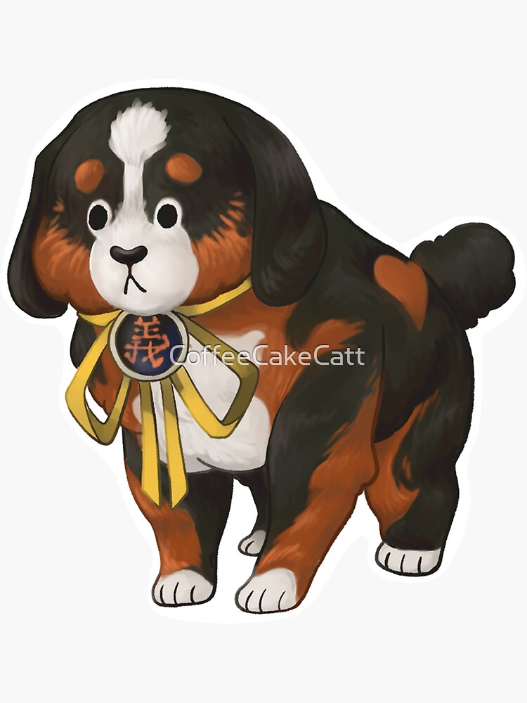 "Sousuke (Bernese)" Sticker for Sale by CoffeeCakeCatt | Redbubble