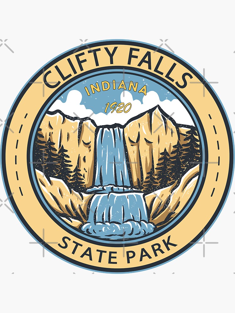 "Clifty Falls State Park Indiana Badge" Sticker for Sale by ...