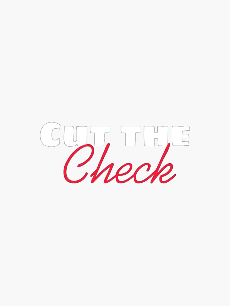 "Anthony Mackie Cut the check" Sticker for Sale by Hydrasoldier | Redbubble