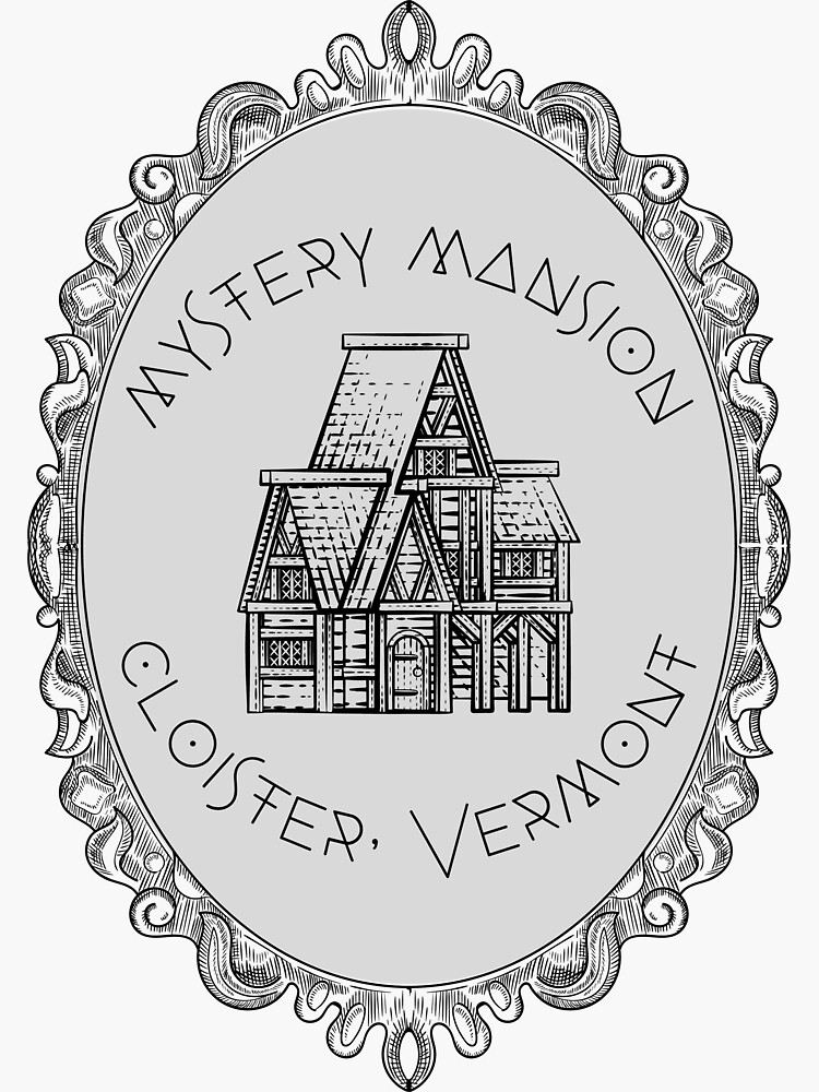 "Mystery Mansion " Sticker for Sale by the-quiver | Redbubble