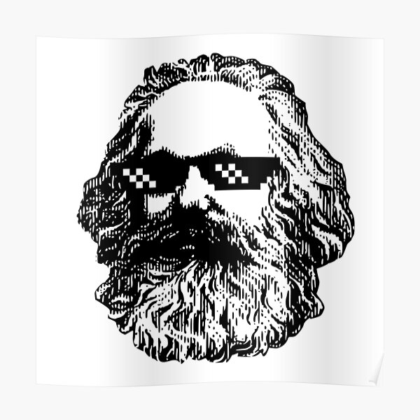 "Cool Karl Marx" Poster for Sale by nerdamus | Redbubble