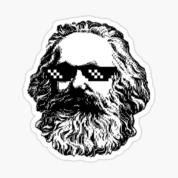 "Cool Karl Marx" Sticker for Sale by nerdamus | Redbubble