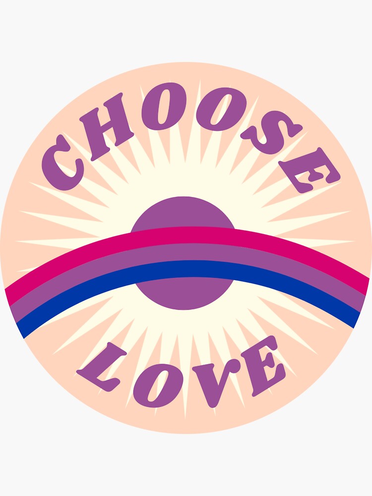"Choose Love Bisexual Pride Sticker" Sticker for Sale by marichris33 ...