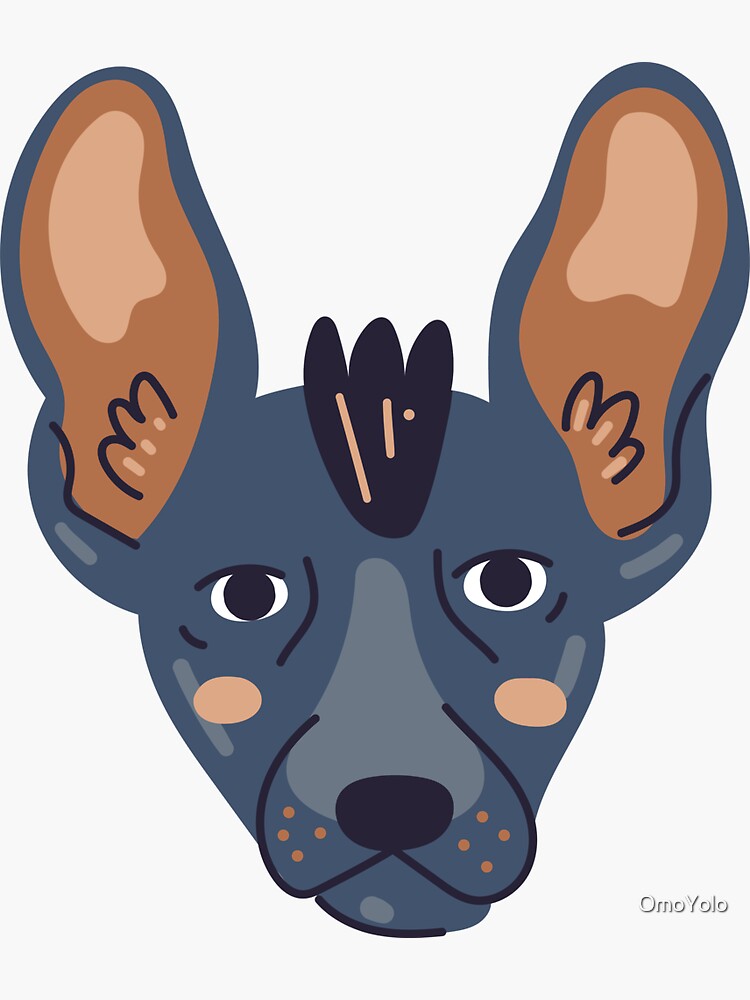 "Cute Design Flat Xoloitzcuintli Dog" Sticker for Sale by OmoYolo ...