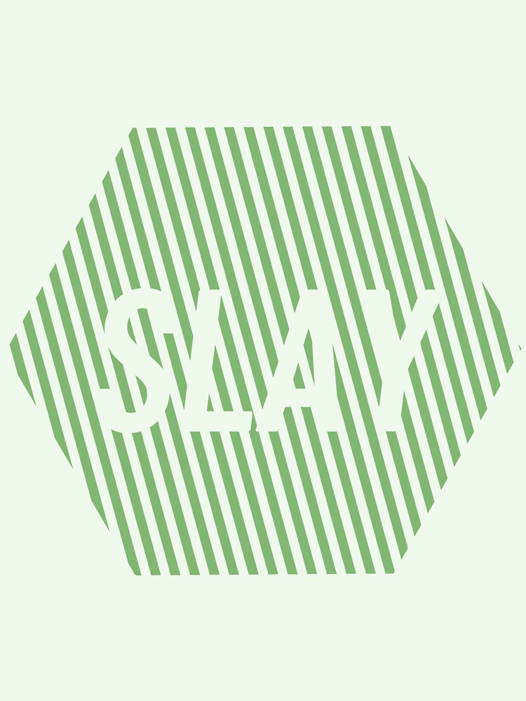 "Light and Dark Green Striped Hexagon Slay" Sticker for Sale by ...