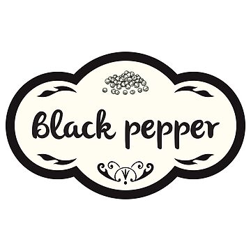 "Verry pretty nice design for black pepper label" Sticker for Sale by ...