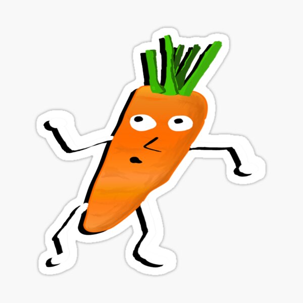 "Carrot" Sticker for Sale by YAYDavid | Redbubble