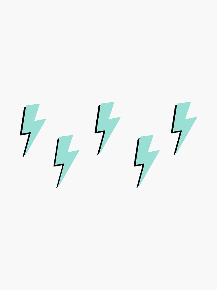 "Blue Lightning Strikes Five Pack Stickers" Sticker for Sale by ...