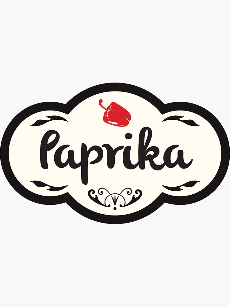 "Verry pretty nice design for Paprika label" Sticker for Sale by ...