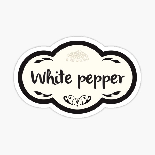 "Verry pretty nice design for white pepper label" Sticker for Sale by ...