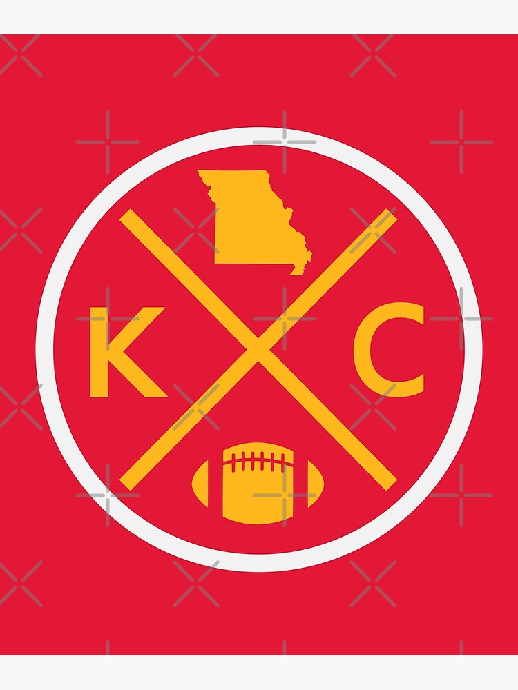 "Retro Kansas City Football Emblem Vintage KC" Poster for Sale by ...