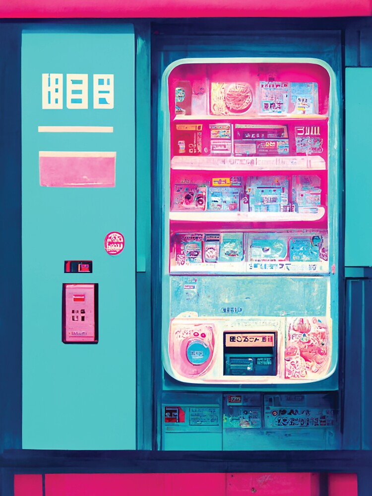 "Lofi Japanese Vending Machine At Night" Sticker for Sale by ...