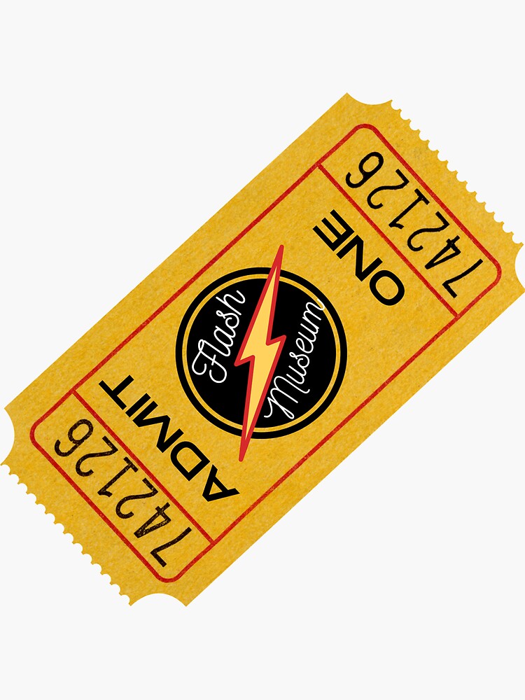 "Admit One Lightning Ticket Design" Sticker for Sale by the-quiver ...