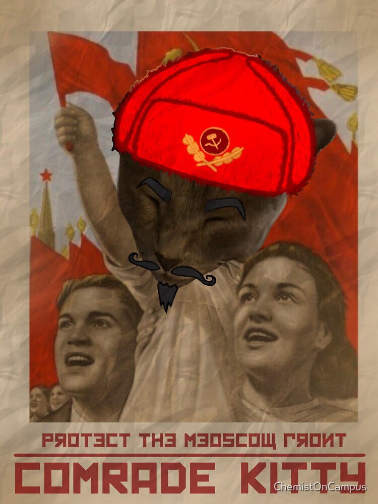 "comrade kitty" Sticker for Sale by ChemistOnCampus | Redbubble
