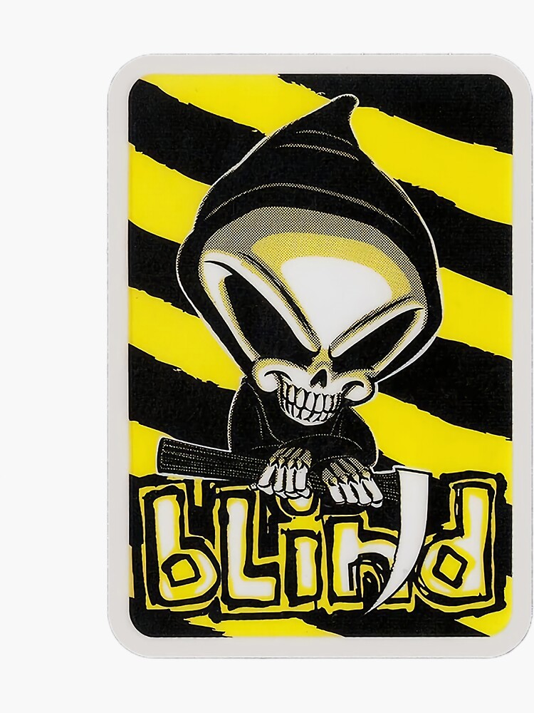 "Blind Reaper Caution" Sticker for Sale by am61811 | Redbubble